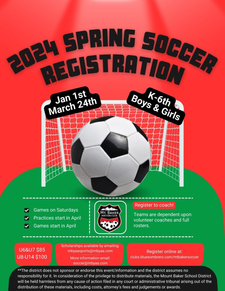 2024 Spring soccer – Mount Baker Youth Athletic Association